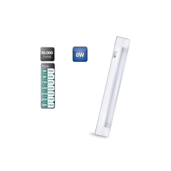 Réglette néon (tube fluorescent) T5 - blanc froid - 8W - Cdiscount Maison