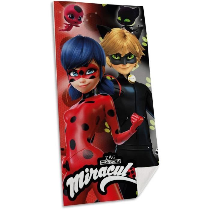 Miraculous Ladybug Serviette De Plage, 100% coton , 140 x 70 Cm ...