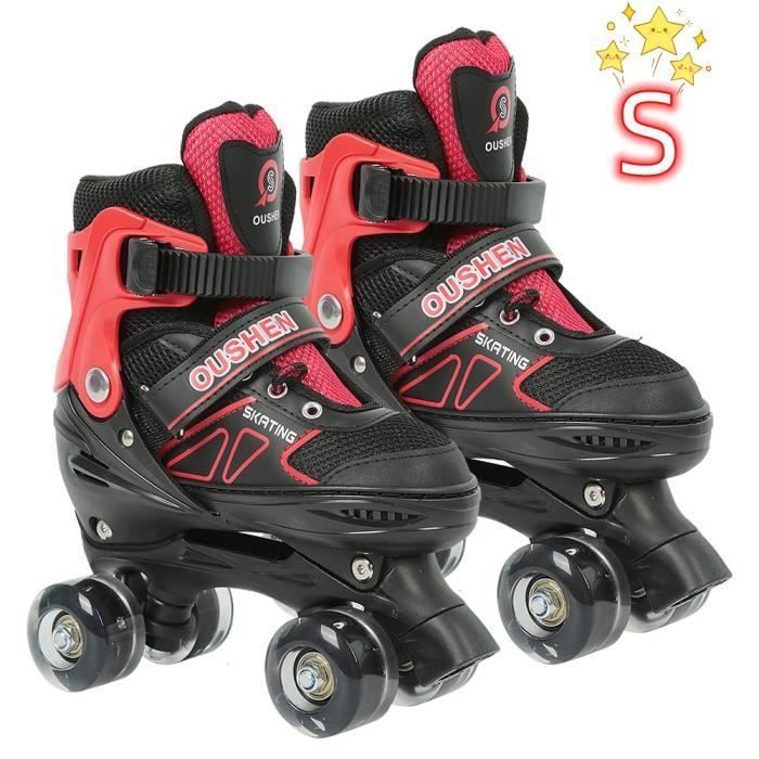 Patins à roulettes QIFAshma - Convient aux débutants - Rouge - S27-32 ...