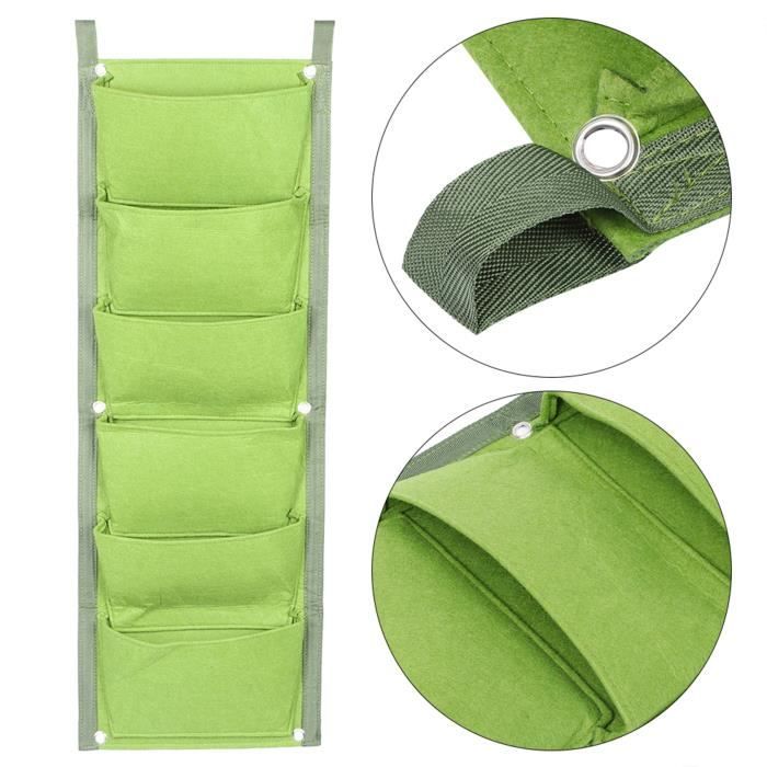 Sac de Culture Mural - OMABETA - 6 Poches - Feutre Respirant - Jardin Vertical - 30x88 cm ...