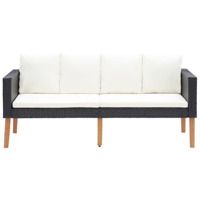 Sofa balcon BINGO - Canapé de jardin à 2 places avec coussins Résine ...