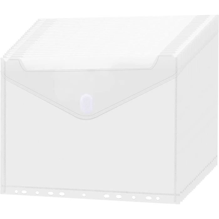 Pochette Plastique Transparente A4,Pochette pour Documents A4,Pochettes ...