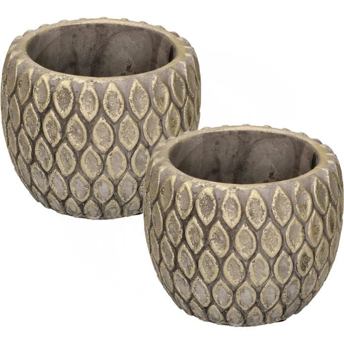 ® Lot De 2 Pots De Fleurs En Argile Ø 7 Cm Pour Fleurs Et Plantes ...