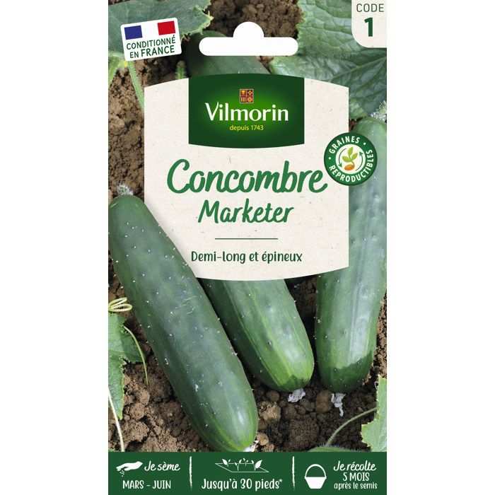 Graines - Vilmorin - Concombre Marketer - Cdiscount Jardin