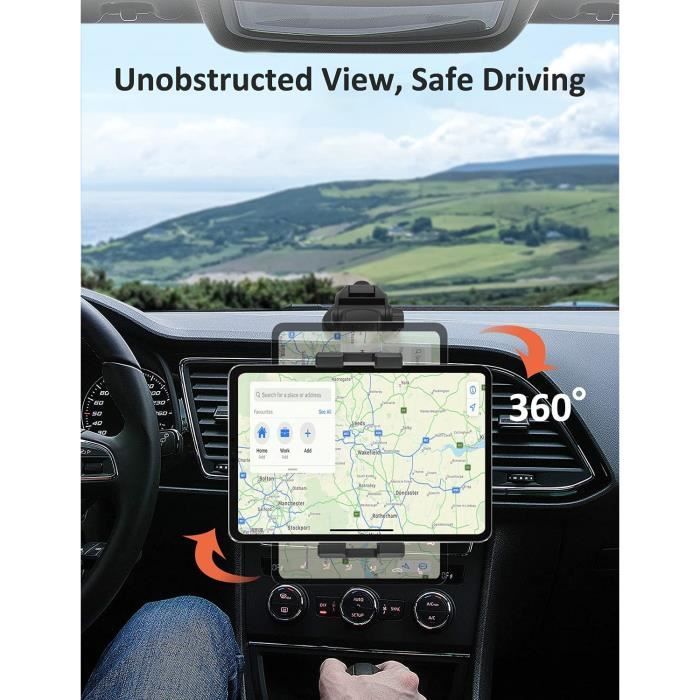 Support Tablette Voiture Tableau de Bord, Porte Tablette & Téléphone ...
