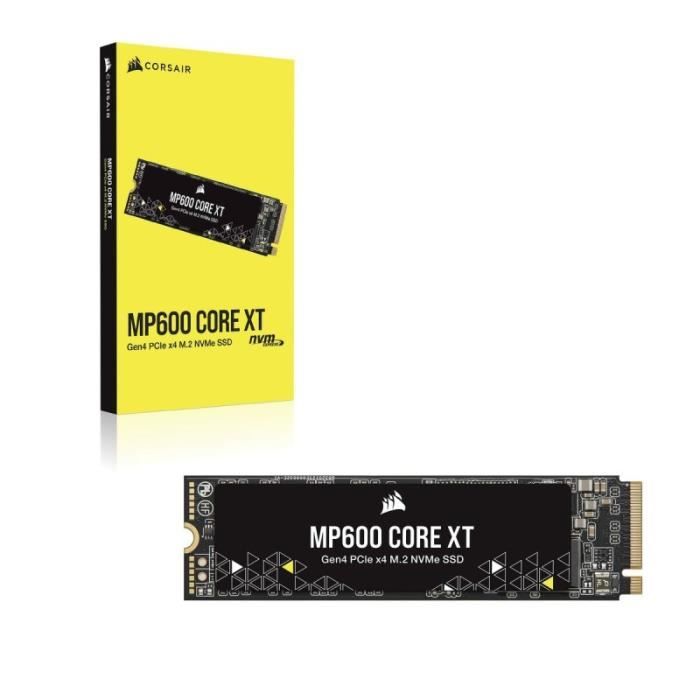 Disque dur SSD - CORSAIR - MP600 CORE XT - 2 To - PCIe 4.0 - M.2 - QLC ...