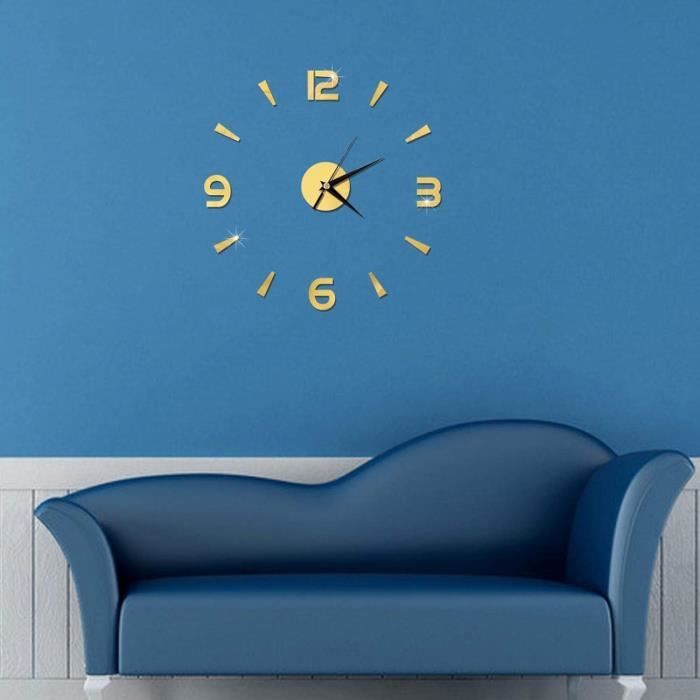Wall Watch Decor, Wall Clock Sticker 3D Big Watch Decor Diy Wall Modern ...