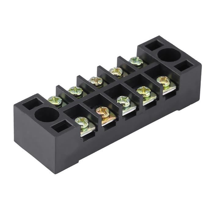 Bornier à vis - VVIKIZY - 5 Positions - 600V - 15A - Double rangée avec ...