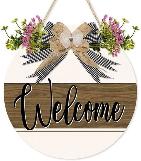 Panneau De Bienvenue Porte D'Entrée,Panneau De Bienvenue Bois Rustique ...