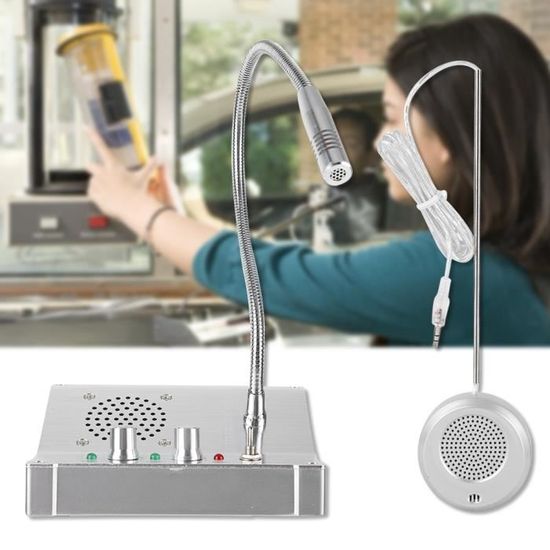 Système d'interphone guichet banque magasin banque à deux voies EU 110-240V - Cdiscount Bricolage