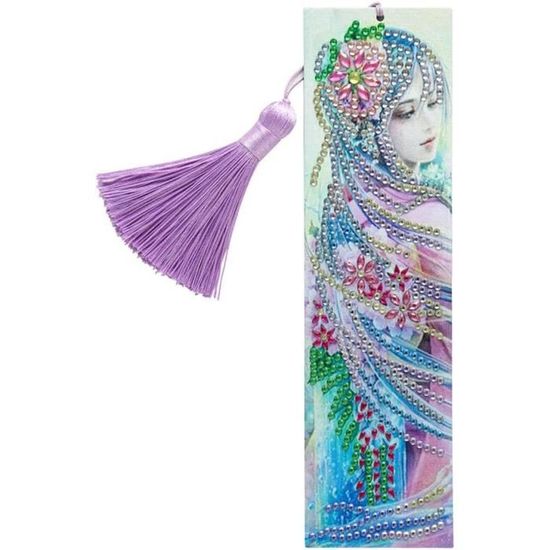 Domybest Marque-Page De Peinture Au Diamant Bricolage Diamond Painting Marque Page En Cuir ...