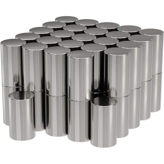 Lot de 50 aimants puissants en néodyme - Argent - Extra forts ...