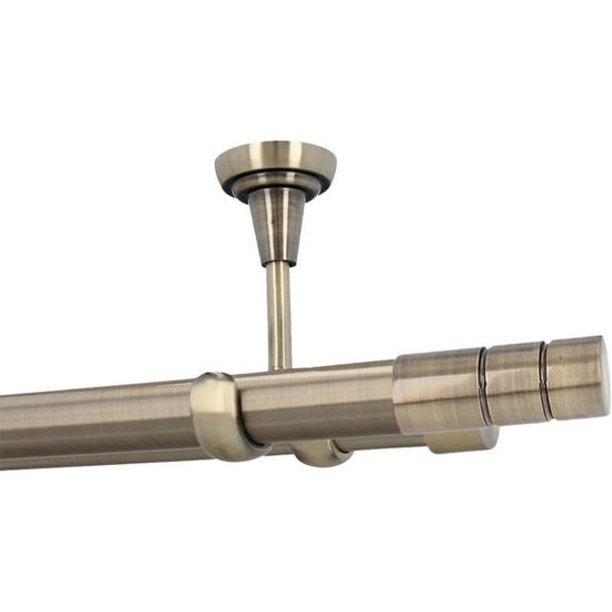 25-19mm Kit de tringle a rideau Metal Fixation au Plafond Laiton ...