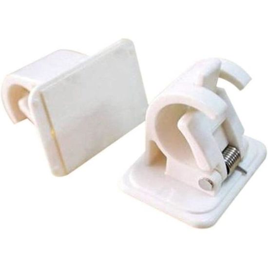 4PCS Crochets Autocollants pour Barres De Rideaux - Support De Tringle ...