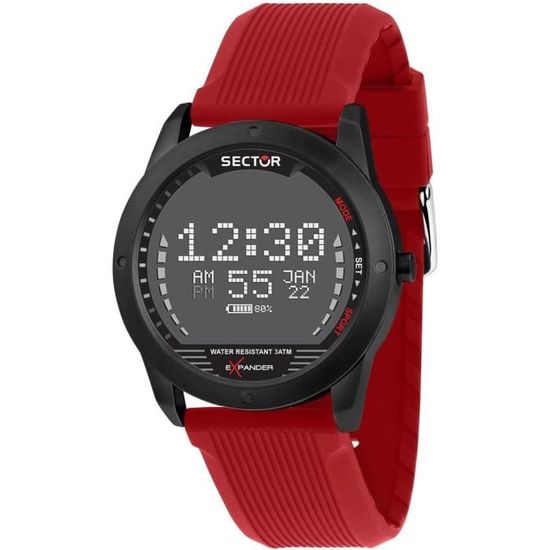 Ex-43 Montre Homme, Numérique, Digital - 39Mm[u2516] Rouge, - Achat ...