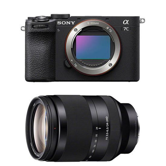 Hybride Sony appareil photo hybride alpha 7c II noir + fe 24-240 ...