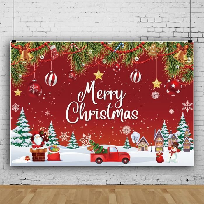Toile de fond pour photographie de Noël 2.1x1.5m, sapin de Noël, pour ...