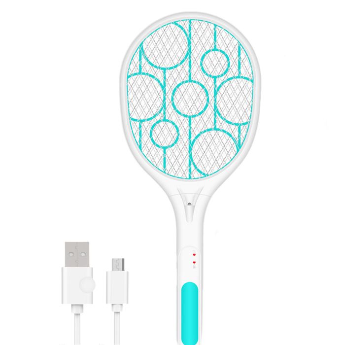 Raquette Anti Moustique - 3600V - USB Tapetteà Mouche - lumière LED ...