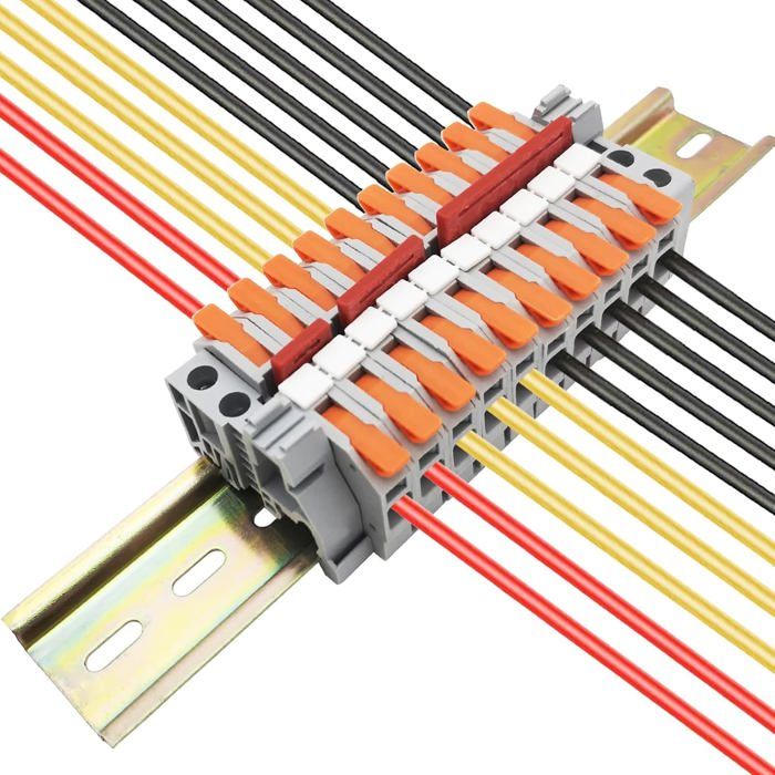 Bornier de Rail DIN, CTRICALVER Kit de Bornier Electrique, 10 pcs ...