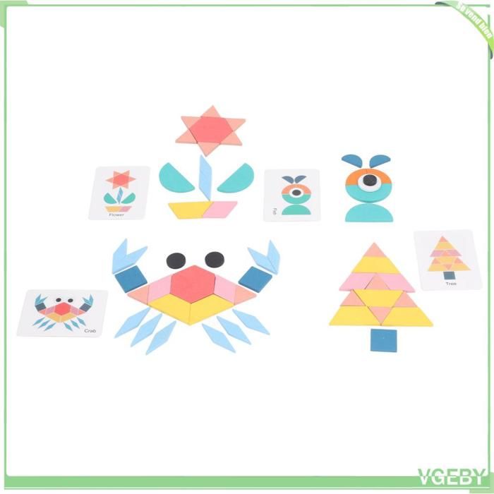Fafeicy Jouets de blocs géométriques de puzzle Blocs de Puzzle ...