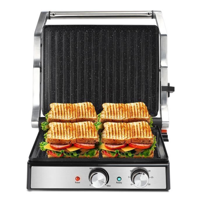 Aigostar Grill Electrique, Gril Viande et Panini, Revtement Antiadhsif ...
