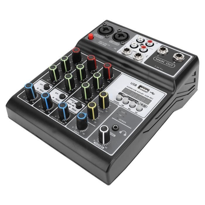 Akozon Table de mixage sonore Mélangeur de son numérique, mini console ...