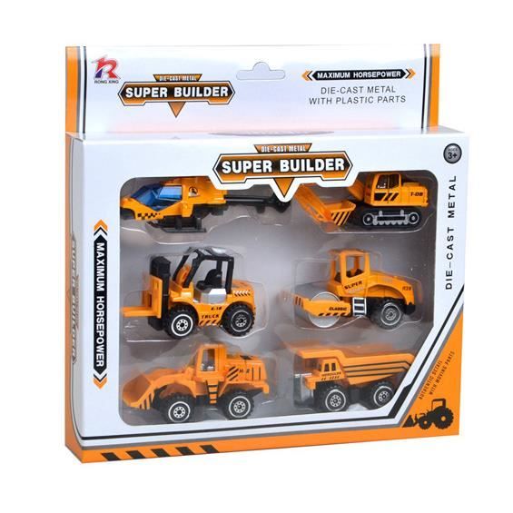 Mini Camion de Construction 6pcs Camion de Transporteur Engins de ...