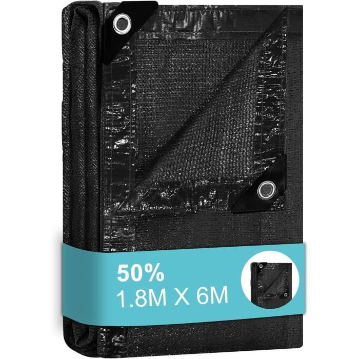 1,8m x 6m Filet Protection Solaire 50% à Abat-Jour en Maille résistante pour Bloquer Les Rayons ...
