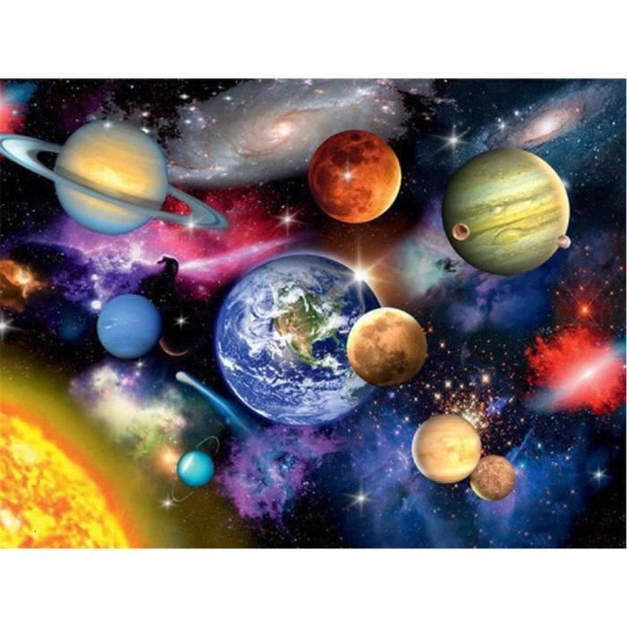 Diy 5D Diamond Painting Univers Scener Planète Kits De Broderie Diamant ...