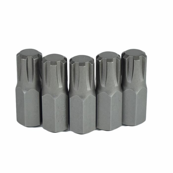 M10 Mâle court (30 mm) Ribe Bit 5 Pack avec 10 mm Hex End S2 Steel ...