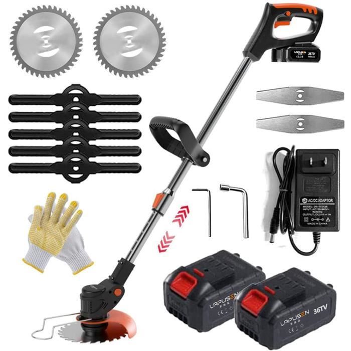 Coupe Bordure à Batterie sans Fil 21V, DéBroussailleuse éLectrique sans Fil avec 3 Types de ...