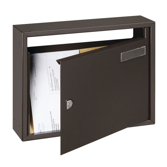 Boite à lettres COMMERCIALE 2 laqué marron 400X300 - DECAYEUX - 213247 ...