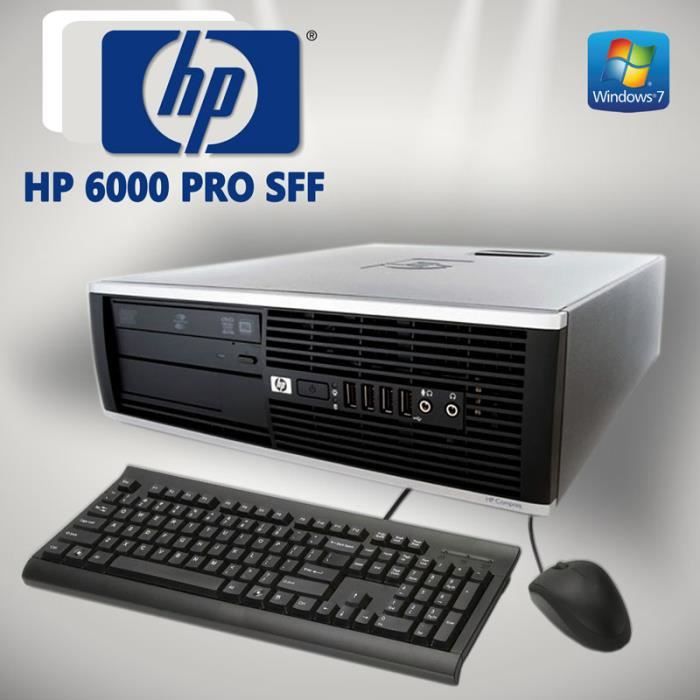 UC HP 6000 PRO SFF INTEL E3400 2.60 Ghz 8 GO 250 GO WIFI + CLAVIER ...