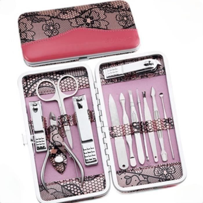 Kit Manucure Pédicure Coupe Ongle Professionnel Coupe Cuticule Acier ...
