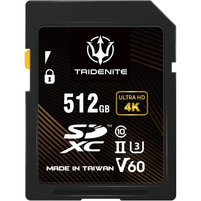 Carte Sd 512 Go V60, Vitesse De Lecture Jusqu'À 245 Mo-S, Uhs-Ii U3 ...