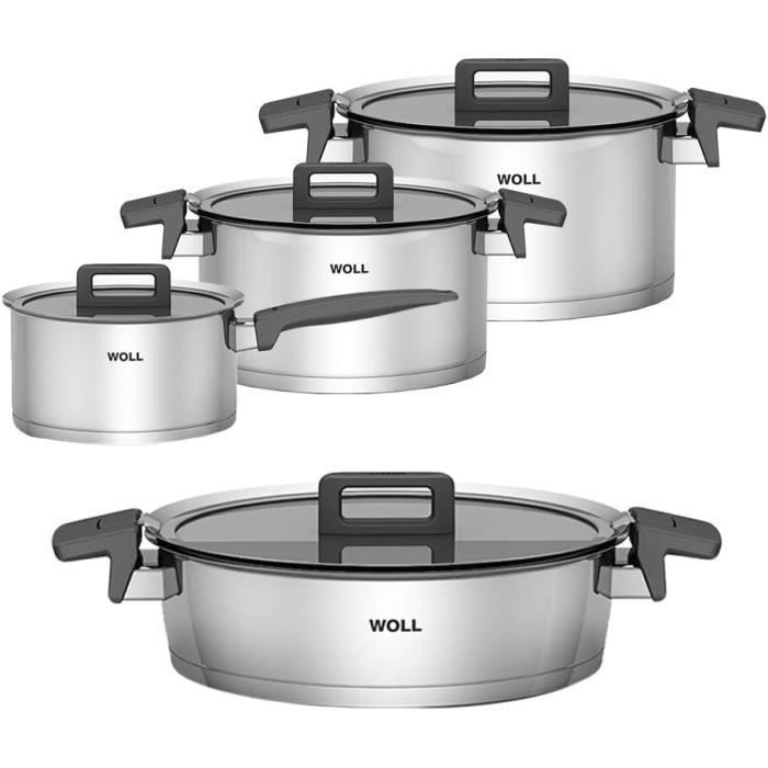 Lot De 4 Casseroles Pour Plaque À Induction, En Acier Inoxydable[J2703 ...
