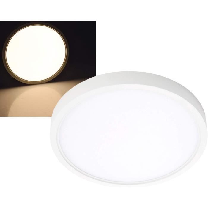 Plafonnier Led Rond Plat Pour Plafond - 40 Cm, 36 W, 230 V, 3500 Lumens ...