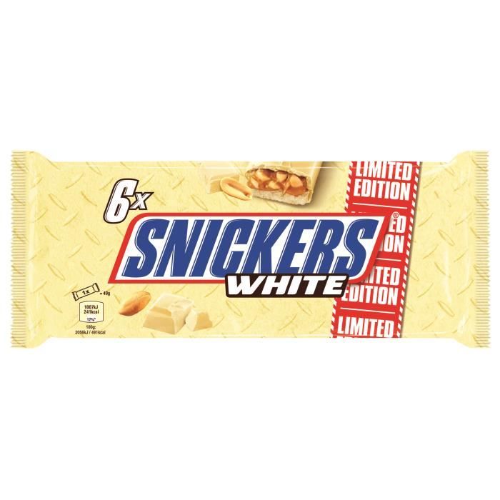 Snickers White Chocolat Barres LIMITED EDITION 6 x 49g - Cdiscount Au ...