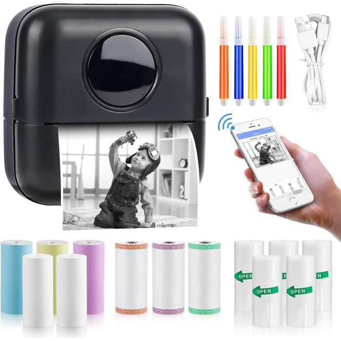 GuKKK Imprimante Photo Portable, Mini Imprimante Photo Instantané sans ...