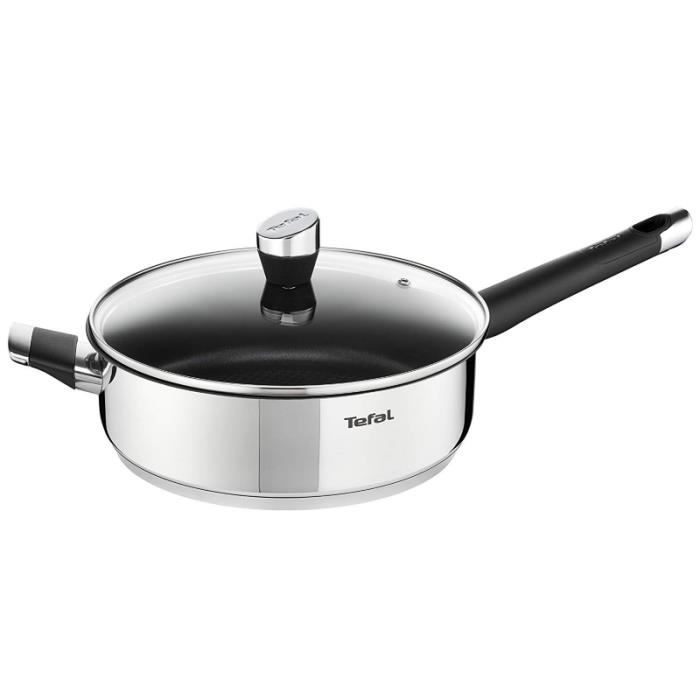 Sauteuse Tefal Emotion inox induction diam26cm E8243334 - Cdiscount Maison