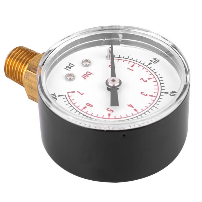 YOSOO Manomètre Bottom Connect Manomètre 50mm 1/4 BSPT Filetage en Laiton pour Carburant Air ...