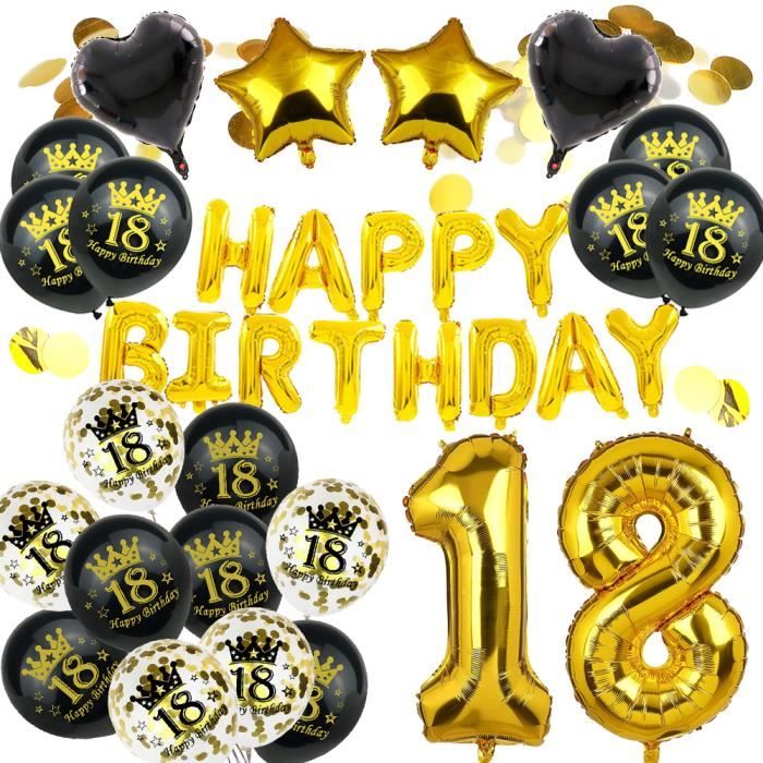 BALLON DECORATIF,No2--ballon joyeux anniversaire 18 20 21 30 40 50 60 ...