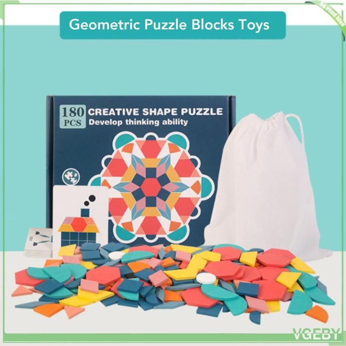 Fafeicy Jouets de blocs géométriques de puzzle Blocs de Puzzle ...