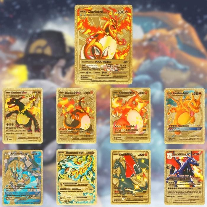 110 cartes TCG assorties en feuille d'or (cartes rares GX, cartes de la ...