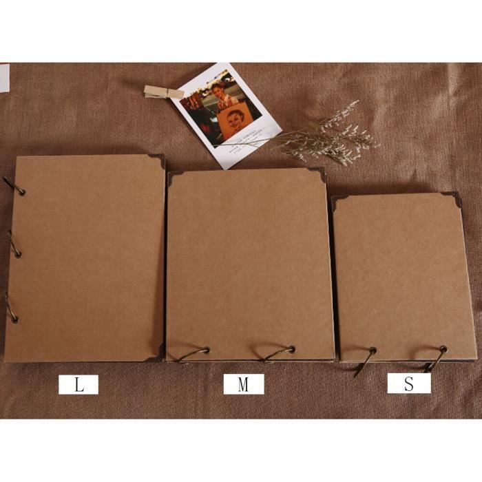 M - Dépliant personnalisé en papier Kraft, carton noir, fait à la main ...