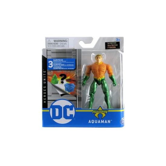 Coffret Figurine Aquaman 10 cm Avec 3 Accessoires Mystere Set Super ...
