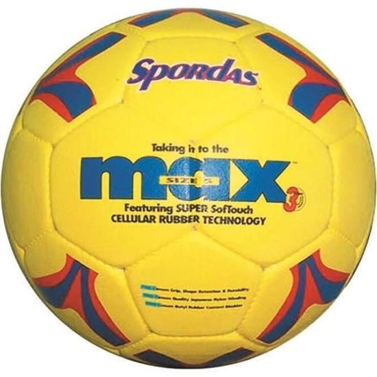 Ballon de football Spordas Max Pro Rubber - jaune - Taille 5 - Cdiscount Sport