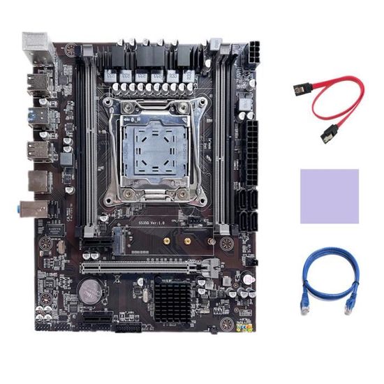 Carte MèRe X99 LGA2011-3 Prise en Charge de la Carte MèRe D'Ordinateur DDR4 ECC RAM+Pad ...
