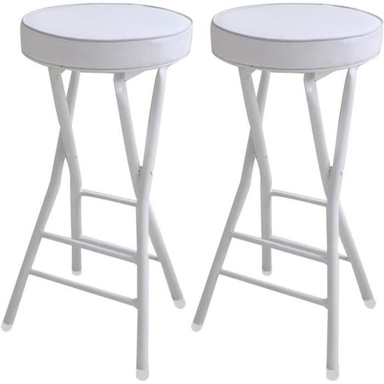 Tabouret Rond Rembourré - Tabouret De Bar Pliant Portable Sans Dossier ...