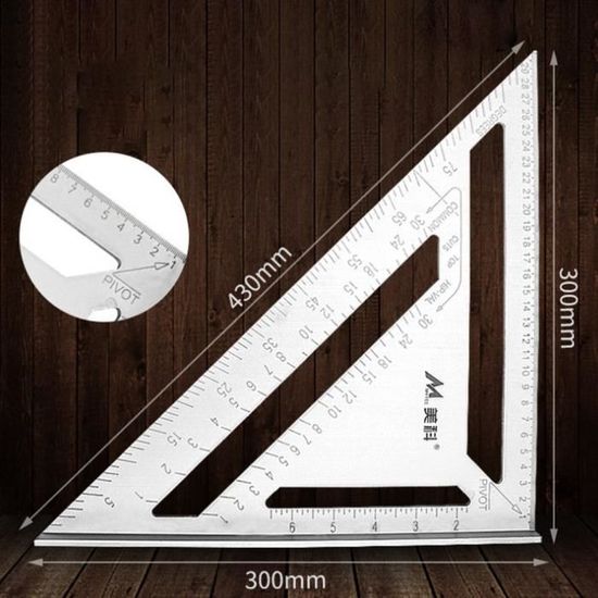 EQUERRE - COMPAS - REGLE - RAPPORTEUR - TRUSQUIN 1 morceau de règle de ...